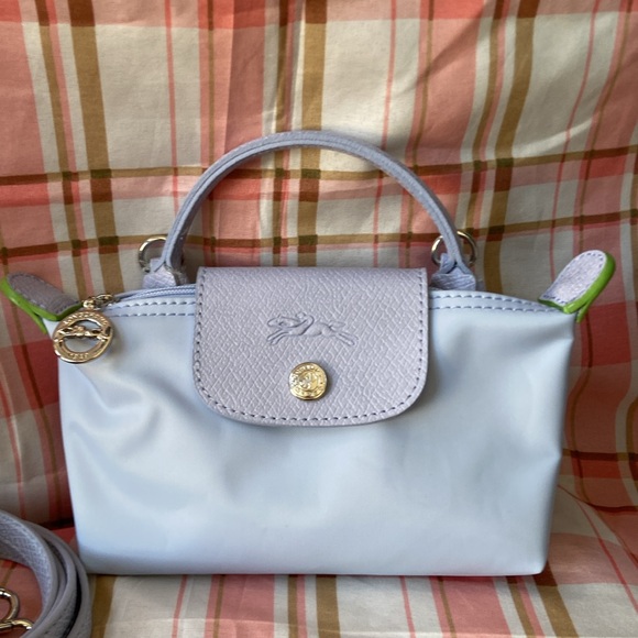 Longchamp | Bags | Le Pliage Acide Blue Mini Shoulder Bag | Poshmark